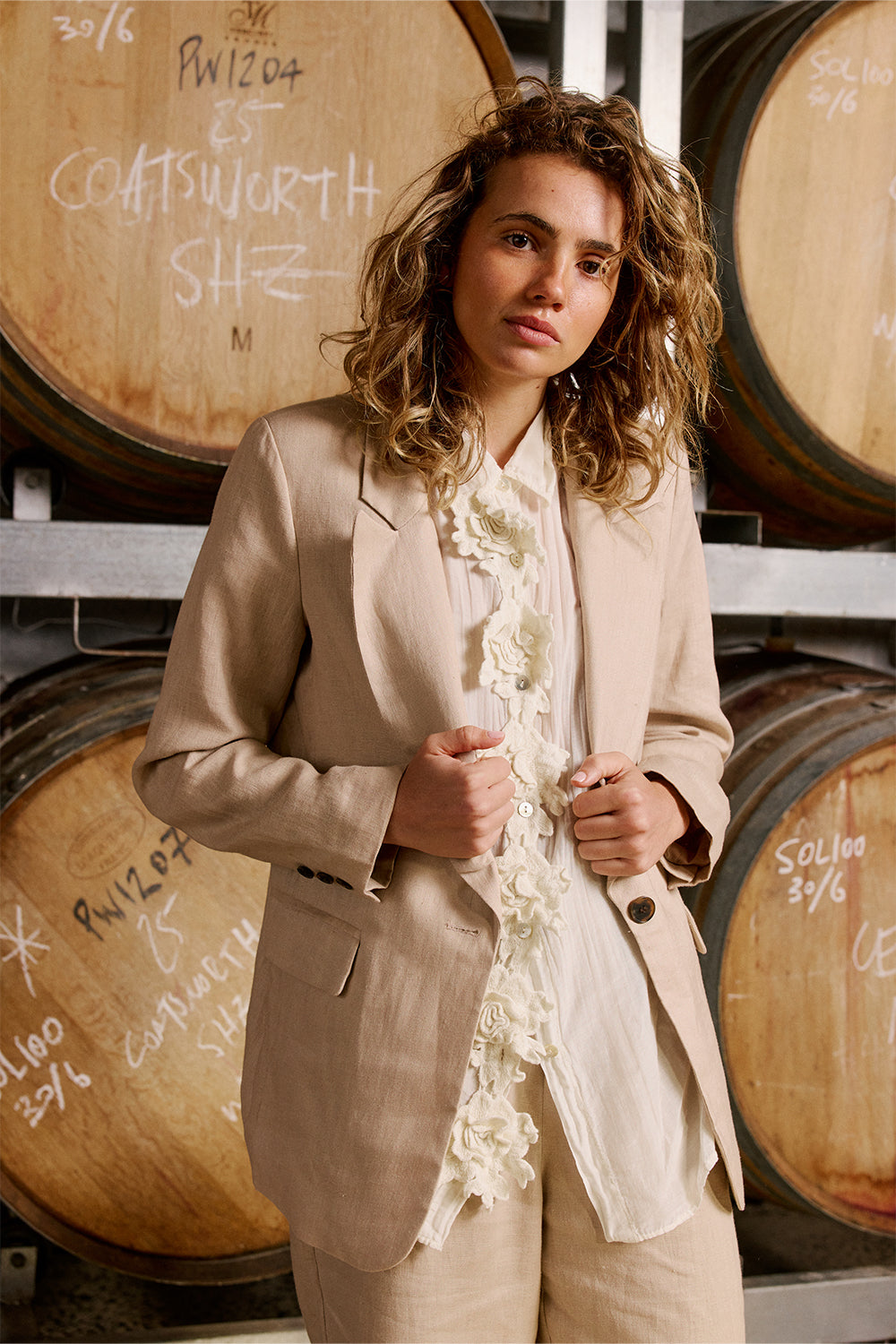 LILO Beige Linen Jacket – Italian Star