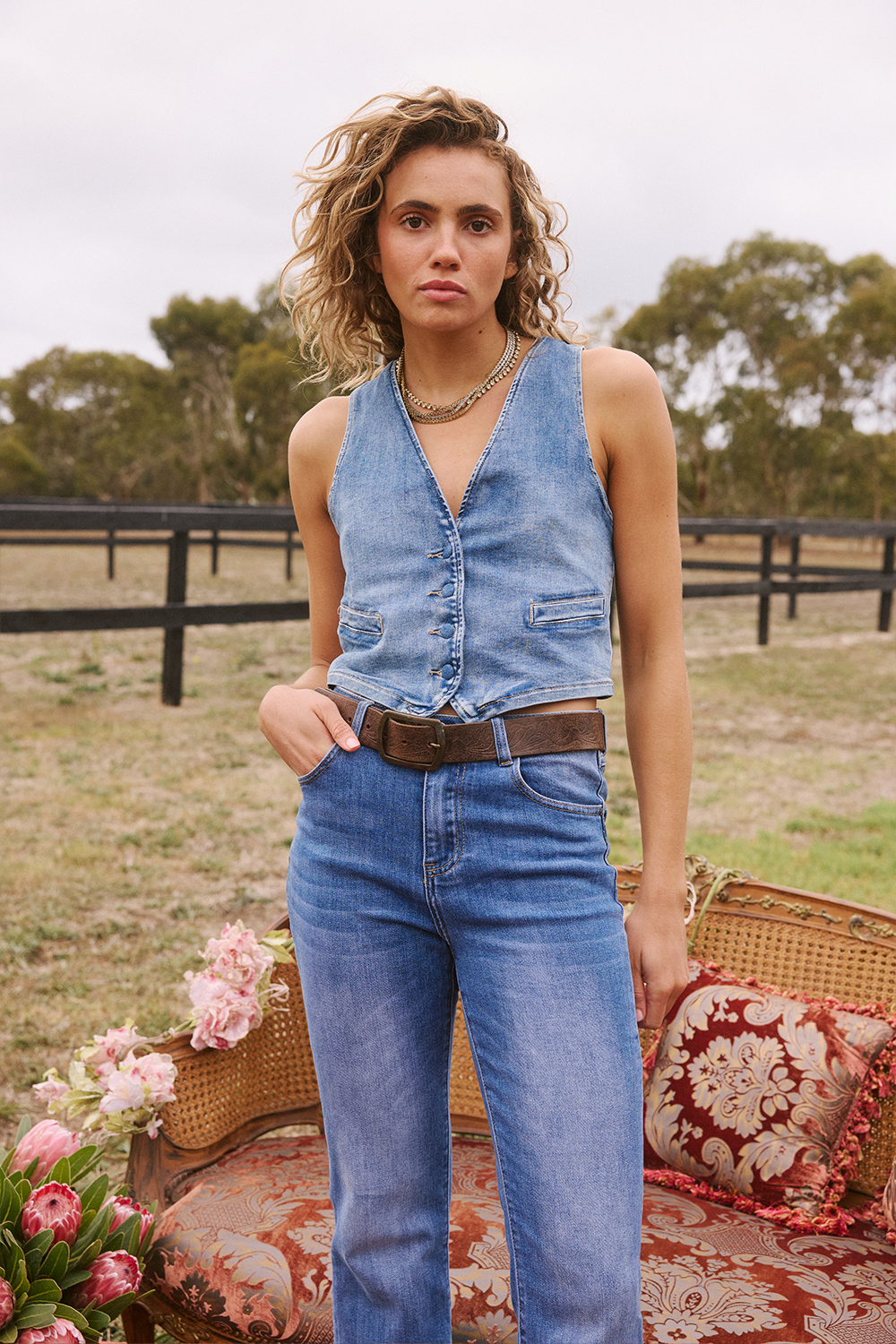 TEXAS Blue Denim Bootleg Jean – Italian Star