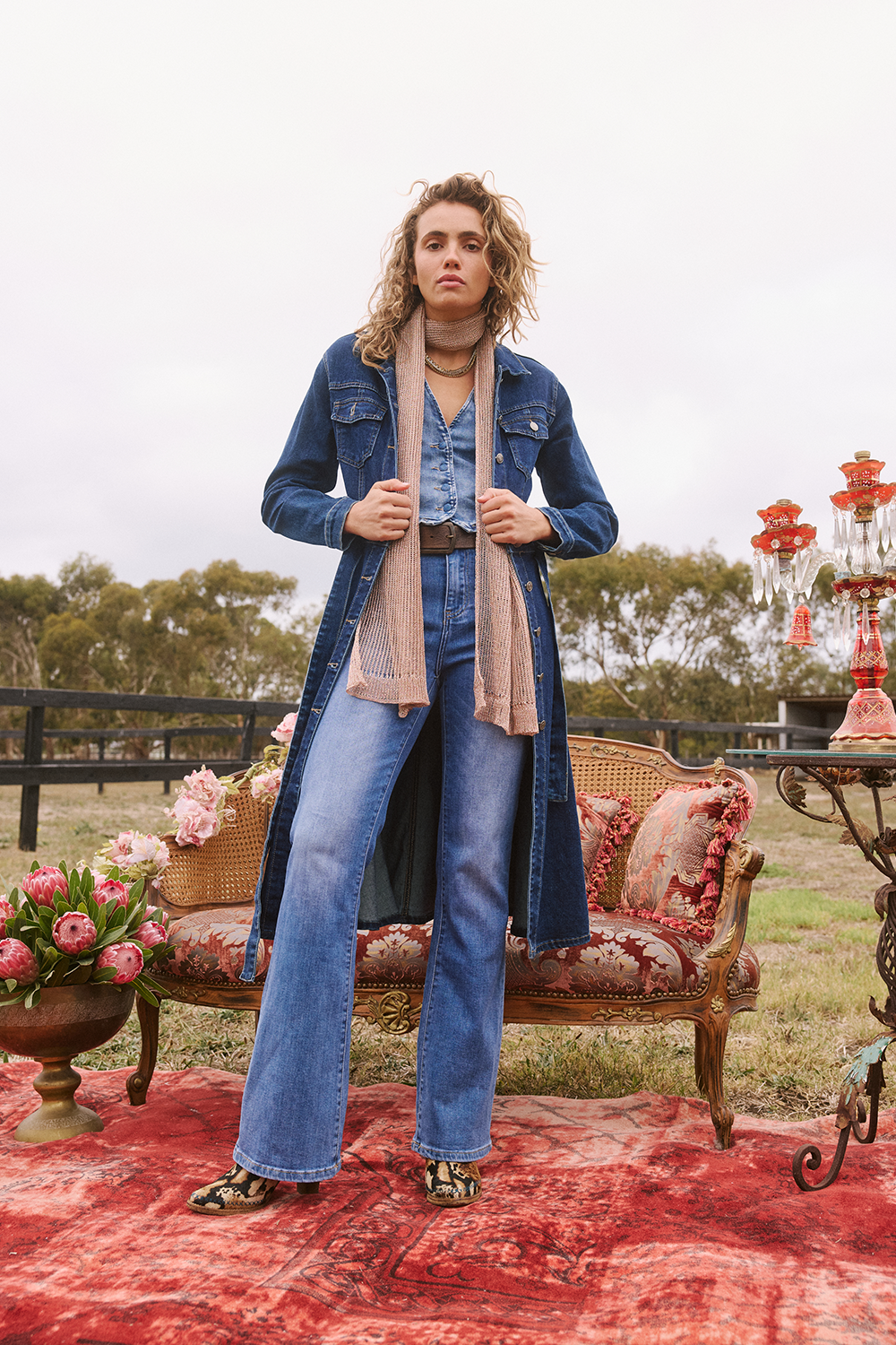 TEXAS Blue Denim Bootleg Jean – Italian Star